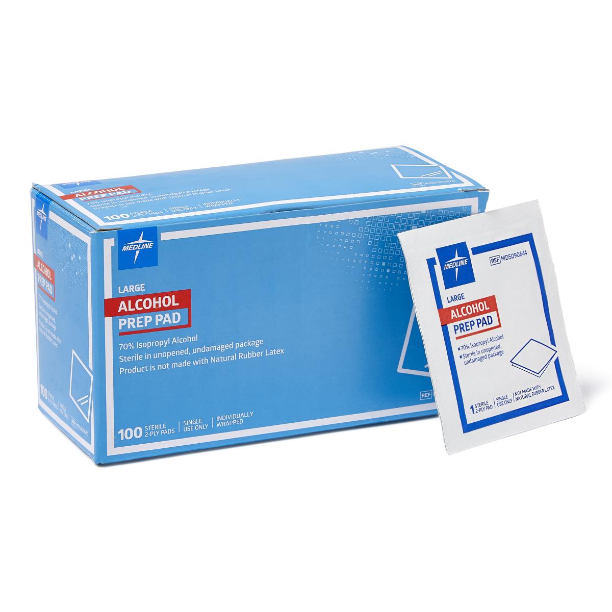 Pad Prep Alcohol Large 2-Ply Sterile - MDS090670 - Medical Supply Group
