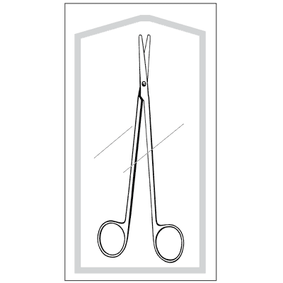 Econo Sterile Metzenbaum Scissors 5 1/2" - 96-2517 - Box of 25 ...
