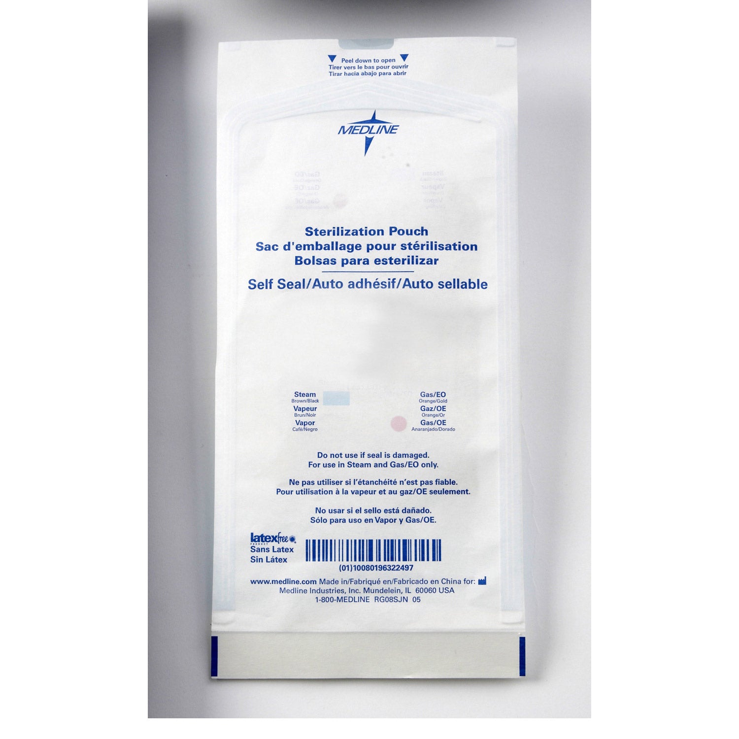 Pouch Sterilization Self-Seal 7.5 X13 - MPP100545GS - Medical Supply Group