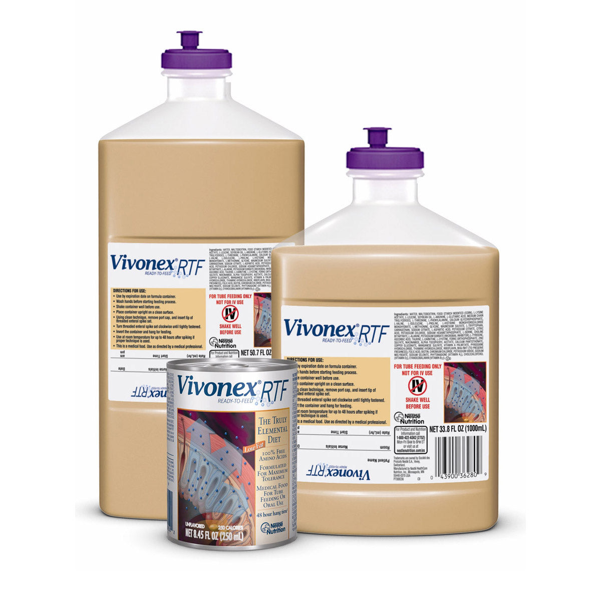 Nestle Vivonex Rtf Spikeright 1000Ml - NCL362801 - Medical Supply Group