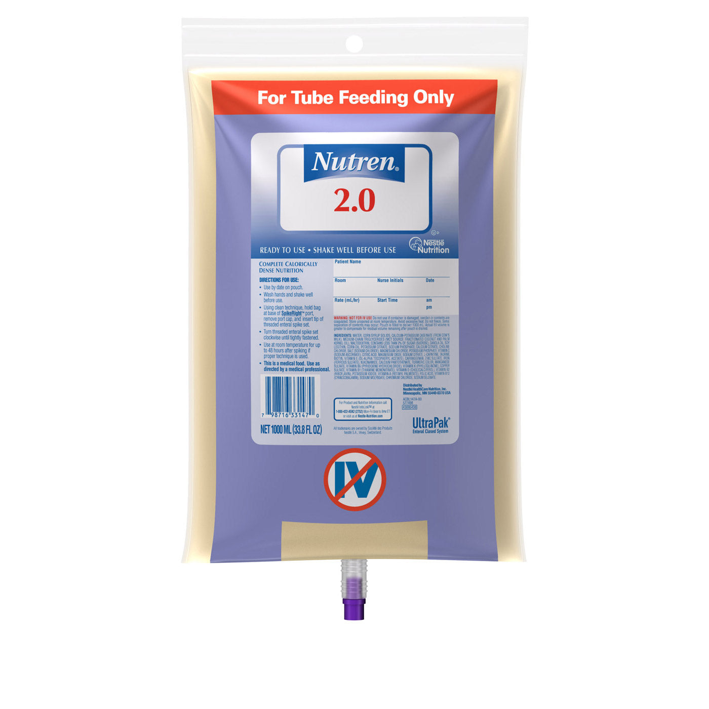 Nestle Nutren 2.0 Ultrapak 1000Ml Spikeright - NCL44146 - Medical ...
