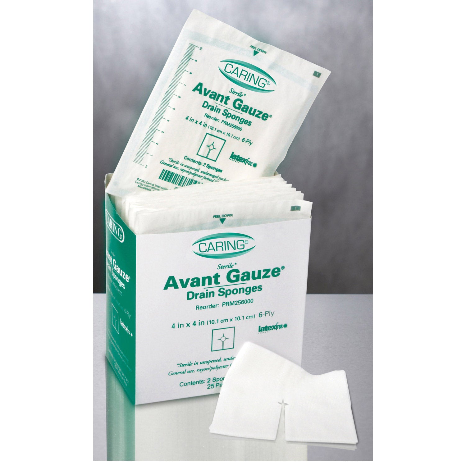 Sponge Drain Nonwvn 4X4 6Ply Strl Lf - PRM256000H - Medical Supply Group